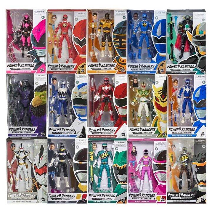 Hasbro พาวเวอร์เรนเจอรส์สายฟ้าคอลเลคชั่นของแท้,โมเดลตุ๊กตาขยับแขนขาได้6 ...