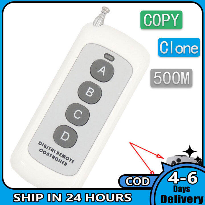 433mhz Remote Control Duplicator 500m 4 Button Transmitter Copy Fixed Learning Rolling Code For ...