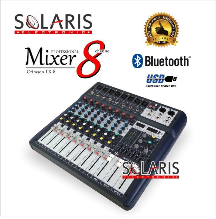 MIXER 8 CHANNEL Crimson LX-8 BLUETOOTH USB EQUALIZER | Lazada Indonesia