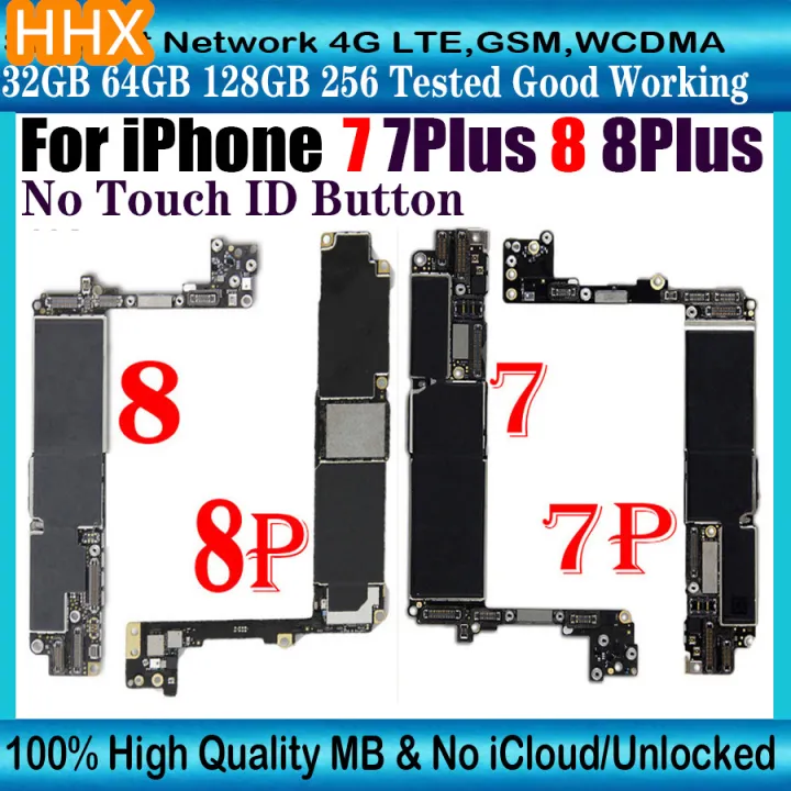 Original Unlocked Logic Board For iPhone 7 Plus 8 Plus Motherboard ...