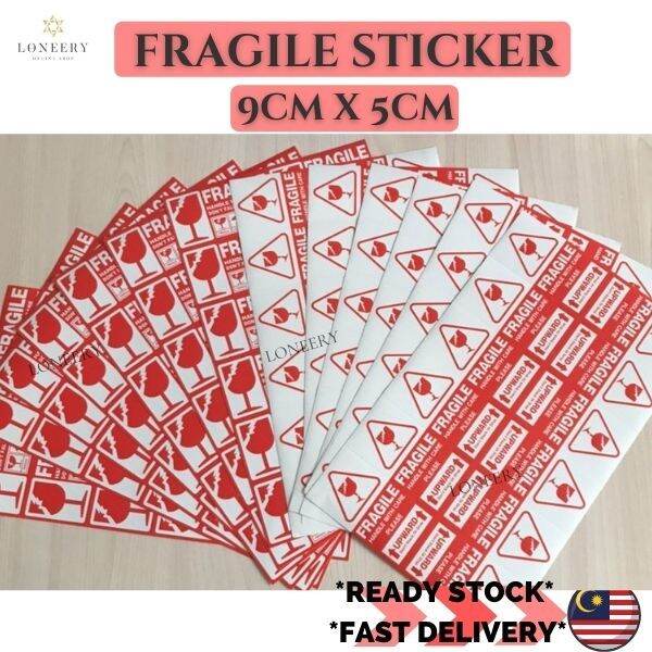 Fragile Sticker | Stiker Murah Mudah Pecah | Warning Label | Handle ...