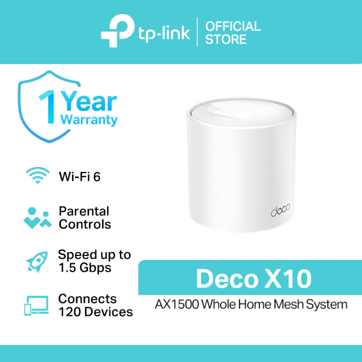 TP-Link Deco X10 AX1500 Wi-Fi 6 1,500 Mbps OFDMA and MU-MIMO Technology ...