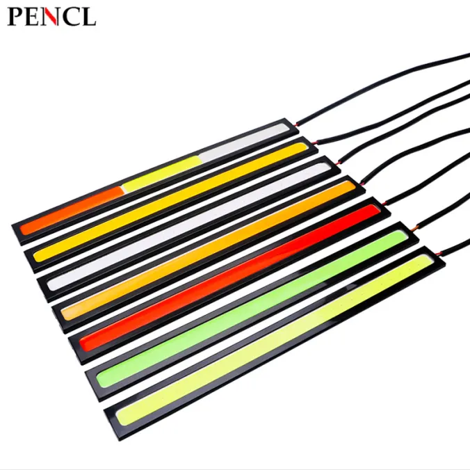 PENCL ไฟวิ่งตอนกลางวัน LED COB 2ชิ้น,ไฟตัดหมอกสำหรับรถยนต์กันน้ำบาง ...