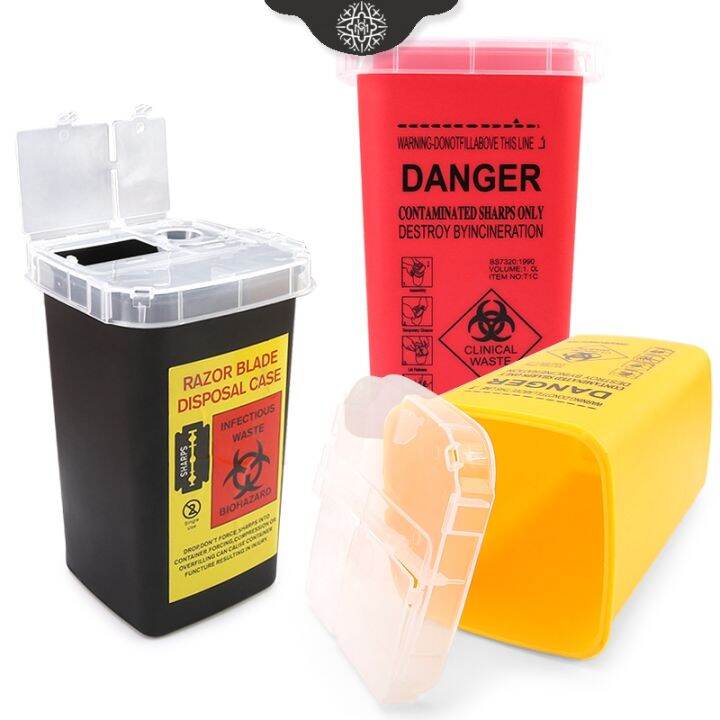 1L Plastic Tattoo Waste Box Medical Supplies Container Disposable ...