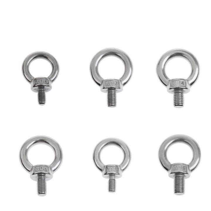 ∈ 304 Stainless Steel Lifting Eye Bolt - Din 580- Ring Screw Bolt M6 ...