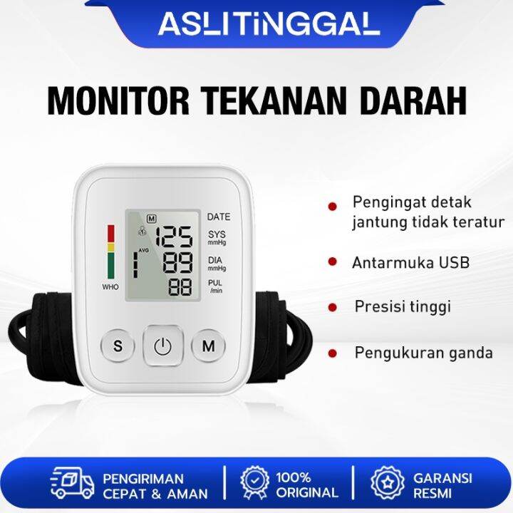 TENSIMETER DIGITAL LCD DISPLAY PENGUKUR TEKANAN TENSI DARAH PORTABLE ...