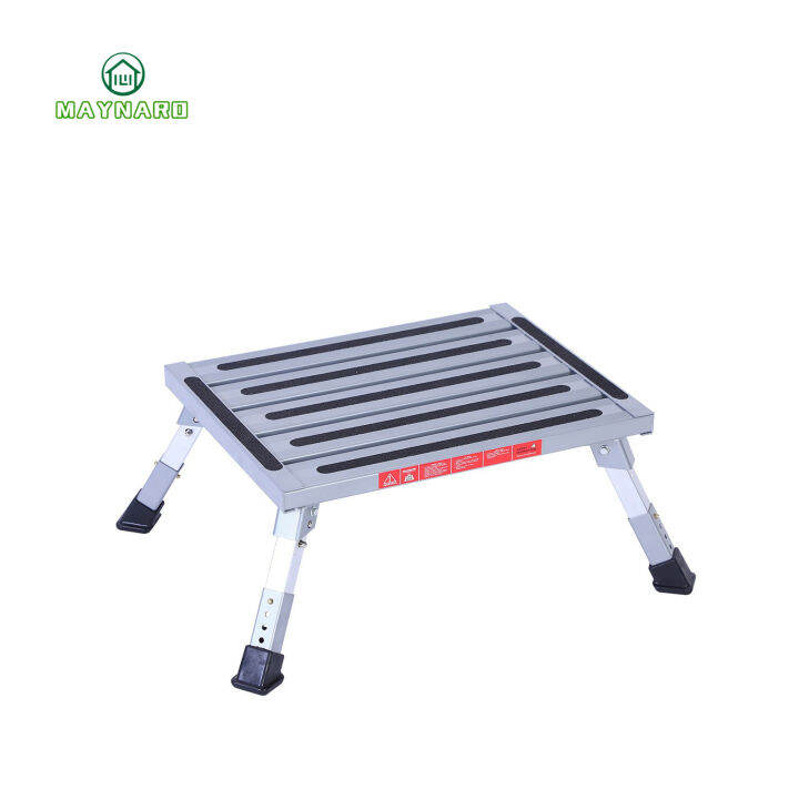 Safety RV Steps, Height Adjustable Folding Platform Step, Rubber Feet ...