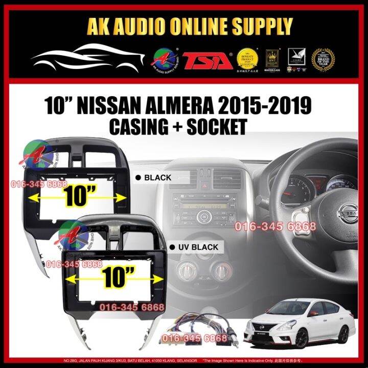 Nissan Almera 2015 2016 -2019 Android Player 10" Inch Casing + Socket ...