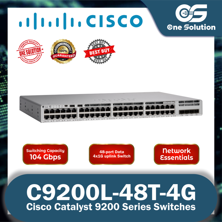 Cisco Catalyst 9200 Series Switch C9200L-48T-4G-E Network Essentials ...
