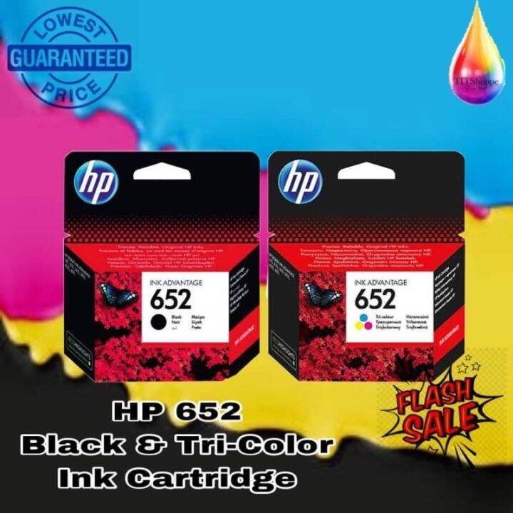 Genuine HP 652 Black or Colored Ink Cartridge R-455 | Lazada PH