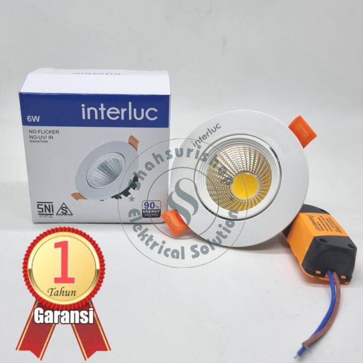 INTERLUC LAMPU SPOTLIGHT LED 6W 6 WATT SPOT ADJUSTABLE BERGARANSI 1THN ...