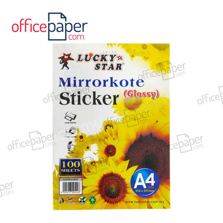 Lucky Star Mirrorkote Sticker A4 100'S (Glossy) | Lazada