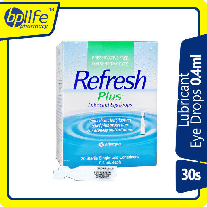 Refresh Plus Lubricant Eye Drops 0.4ml x 30s | Lazada