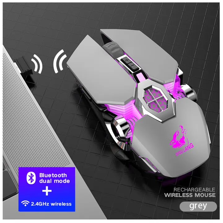 X13 Wireless Gaming Mouse Dual Mode 2.4G Bluetooth 5.0 USB Rechargeable ...