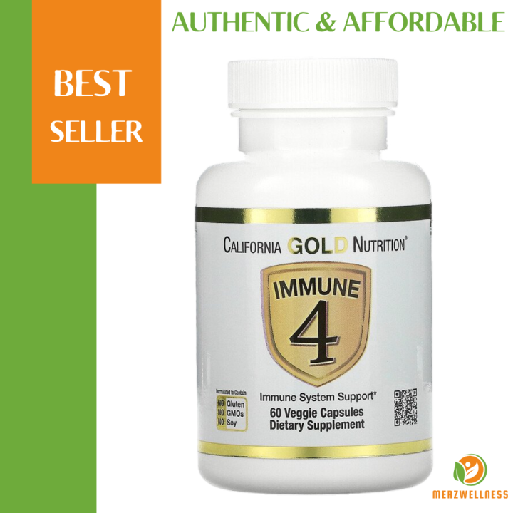 California Gold Nutrition, Immune 4, Immune System Support, 60 Veggie ...
