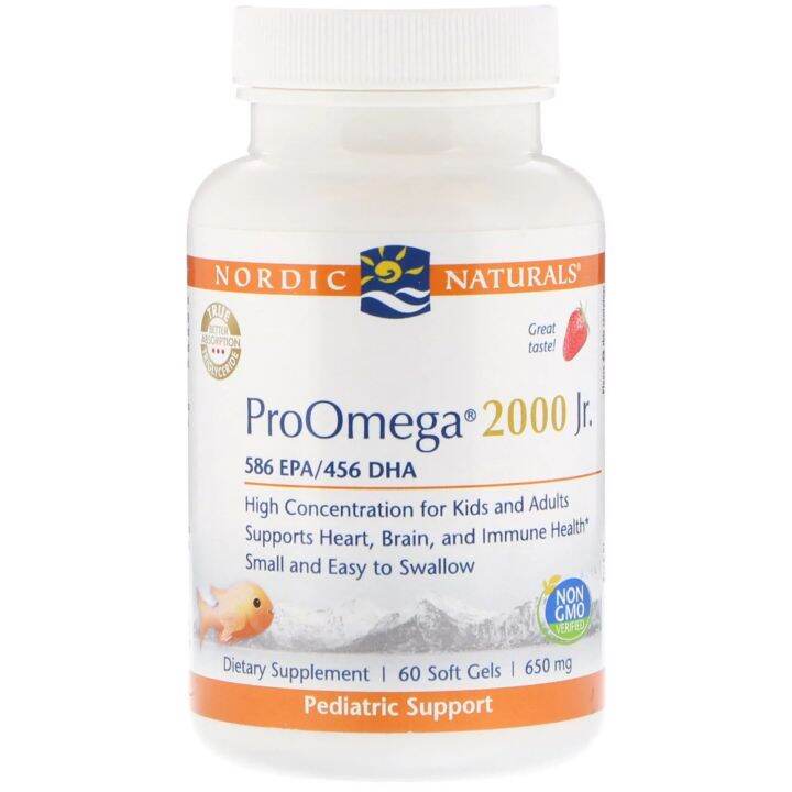 NORDIC NATURALS CHILDRENS PROOMEGA 2000 JR. STRAWBERRY 650 MG WITH EPA ...
