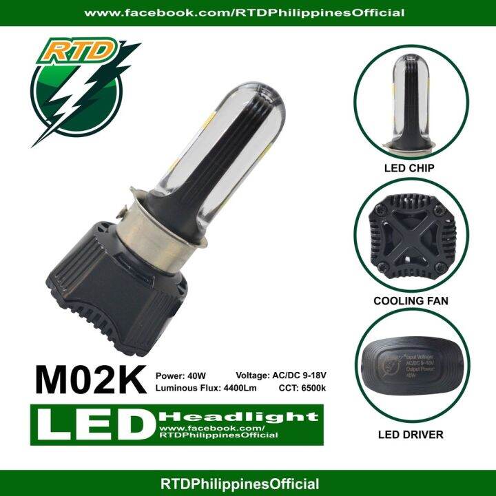 ∏ ORIGINAL RTD RAYTON LED HEADLIGHT M02K WITH FAN AND PARKLIGHT RTD ...