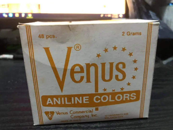 Venus Fabric Dye Jobos ORANGE 1 Box (48 pcs, 2 Grams per Sachet, 96 ...