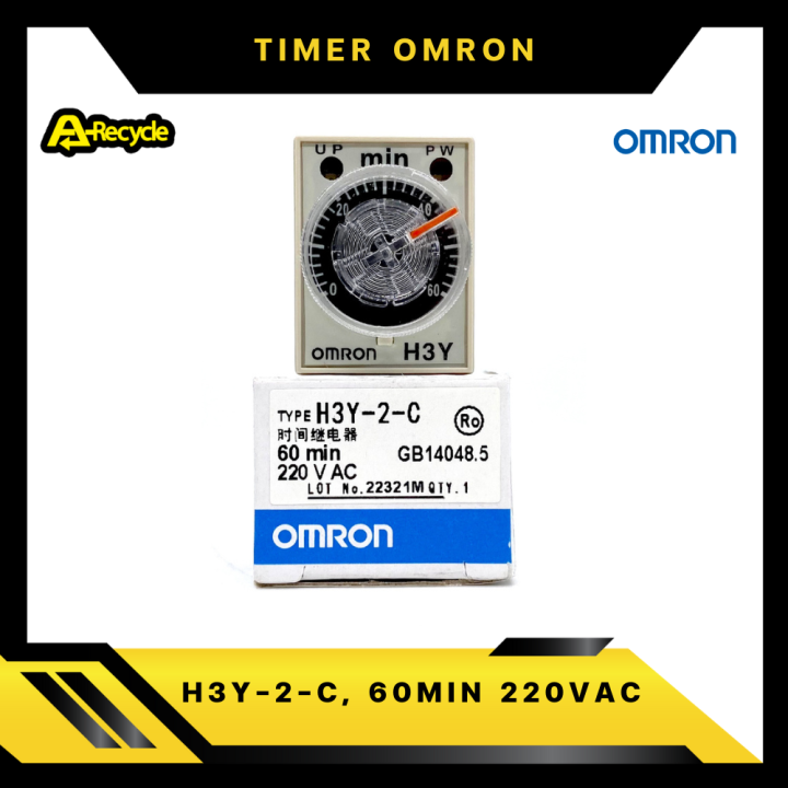 OMRON H3Y-2-C, 60MIN 220VAC TIMER RELAY OMRON 2 Contact 8 ขา | Lazada.co.th