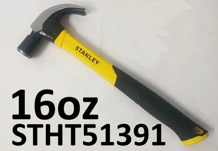 ORIGINAL STANLEY CLAW HAMMER WITH FIBERGLASS HANDLE 16oz PART NO. STHT51391 | Lazada PH