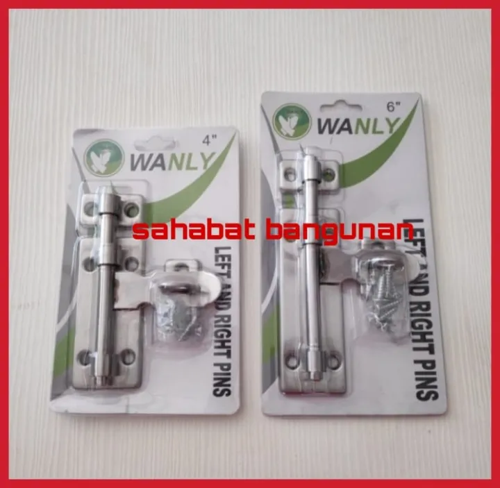 GRENDEL JENDELA / PINTU OVERPALL STAINLESS PRESS WANLY UKURAN 6inch ...