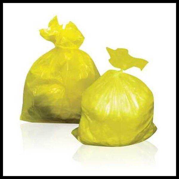 COD - Onemed Kantong Plastik Kuning POLOS 80 cm x 60 cm Plastik Sampah ...