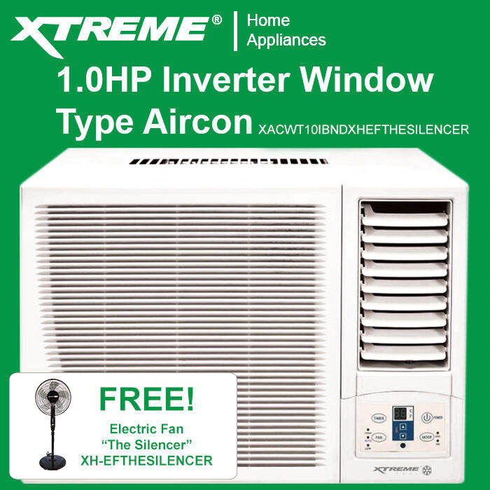 XTREME COOL 1.0HP Window Type Inverter Aircon Get FREE Bundle Stand Fan ...