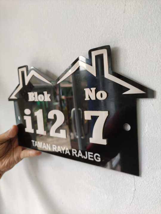 PLAT NOMOR RUMAH ACRYLIC TERMURAH | NOMOR RUMAH ACRYLIC CUSTOM | PAPAN ...
