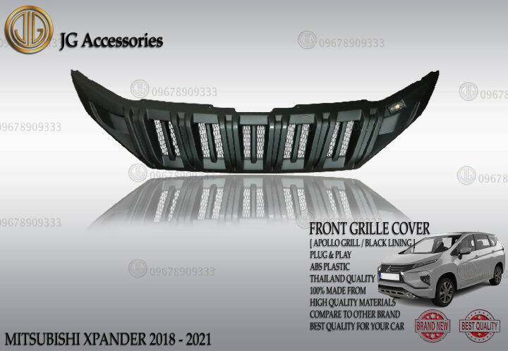 MITSUBISHI XPANDER 2018 2019 2020 2021 APOLLO FRONT GRILL COVER BLACK ...