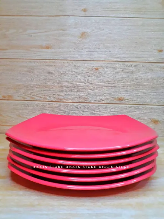 6 PCS(SETENGAH LUSIN) PIRING SAJI KOTAK TEPLEK BESAR 10INCH PIRING SAJI ...