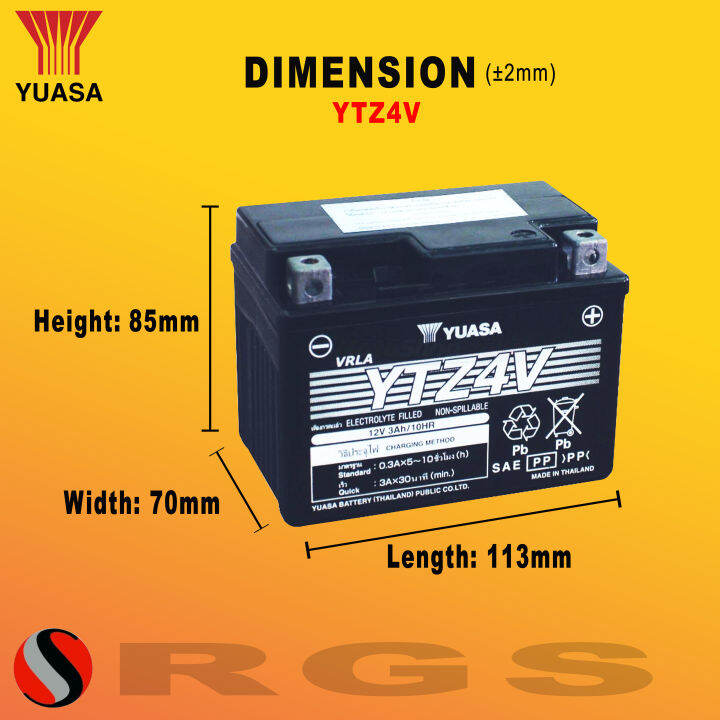 Yuasa YTZ4V (Best for MIO Soul MXI) | Lazada PH