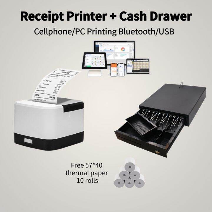 Combo Set XP-58IINT Receipt Printer Cash Drawer Free POS System | Lazada PH
