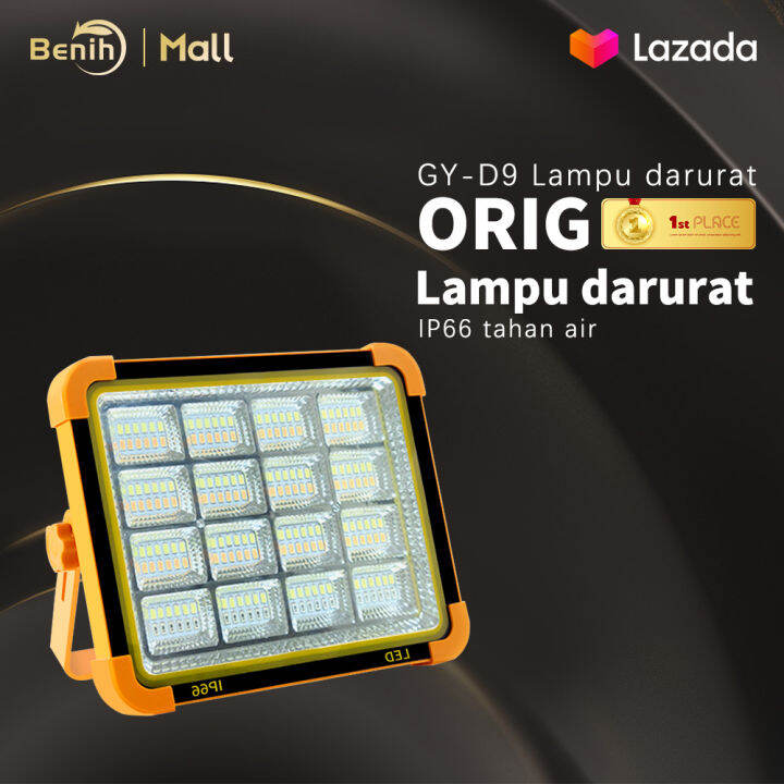 Benih Lampu Emergency Led Multifungsi power bank solar cell IP66 Lampu ...