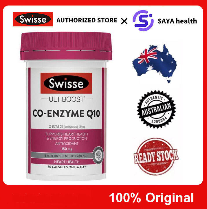 Swisse Ultiboost Co Enzyme Q10 150mg 50 Capsules Support Heart Health & Energy Production ...