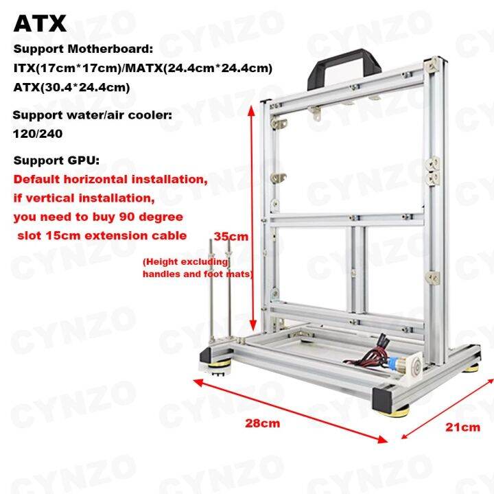 Open Computer Case Frame DIY Creative Rack Mini ITX MATX Gamer Cabinet ...