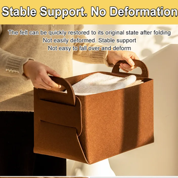 damaino1 Super accommodating foldable felt storage basket | Lazada PH