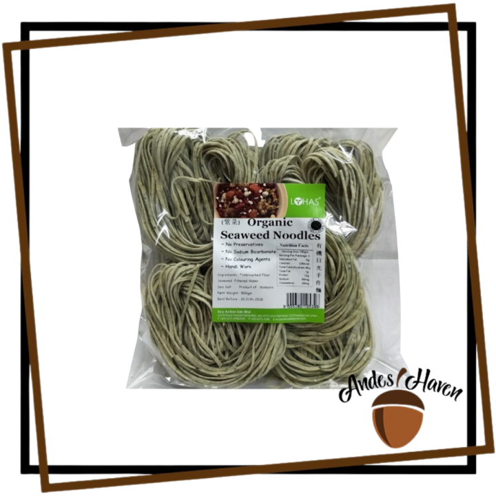 【Lohas】Organic Seaweed Noodles - 500g | Lazada