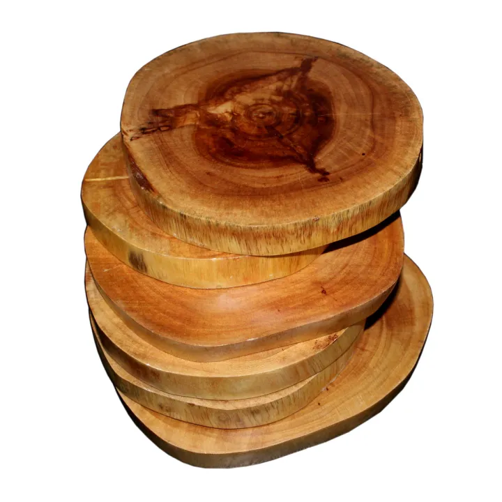 SANDERWOOD 6pcs Wood Slice w/o Bark Coaster 5 inches width | Lazada PH