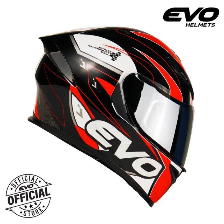 EVO Gsx 3000 Saber Full Face Dual Visor Helmet With Free Clear Lens ...