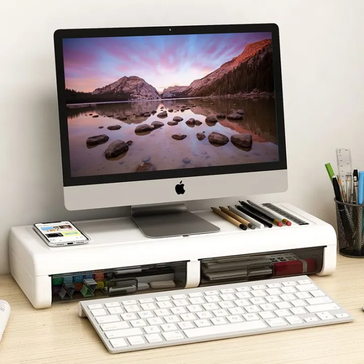 FAMILIFE Desktop Monitor Laptop Stand Desk Organizer/School and Office ...