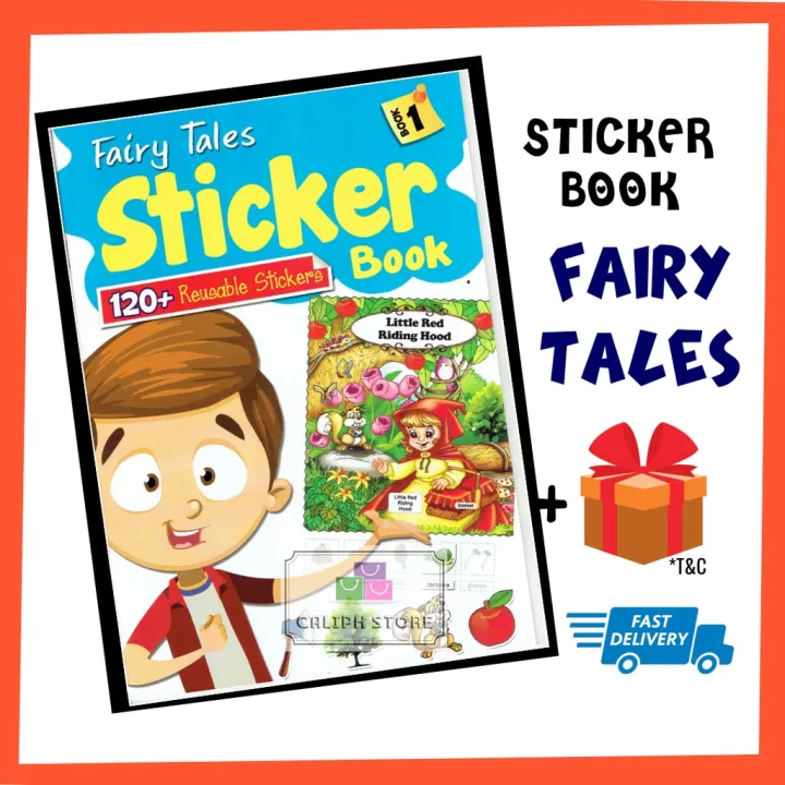 Fairy Tales Sticker Book | 120+ Reusable Stickers | Buku Sticker Kanak ...