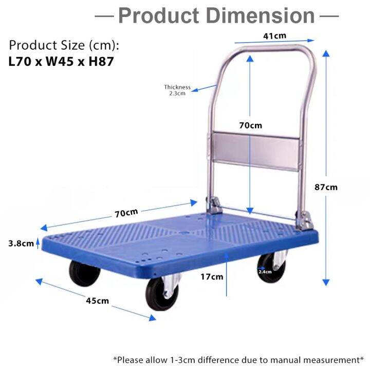 LL PERFECT Foldable Heavy Duty PVC Platform Hand Truck / Home Factory ...