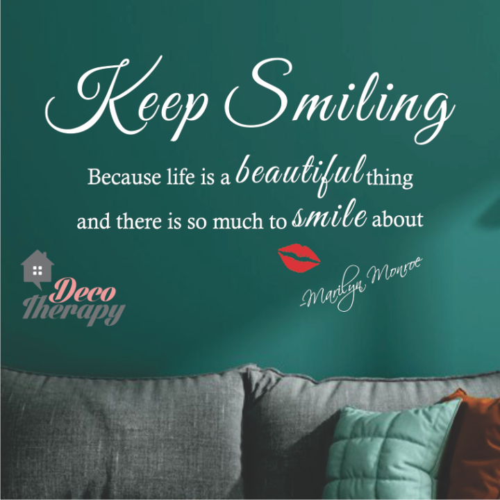 Keep Smiling Wall Sticker | Lazada PH