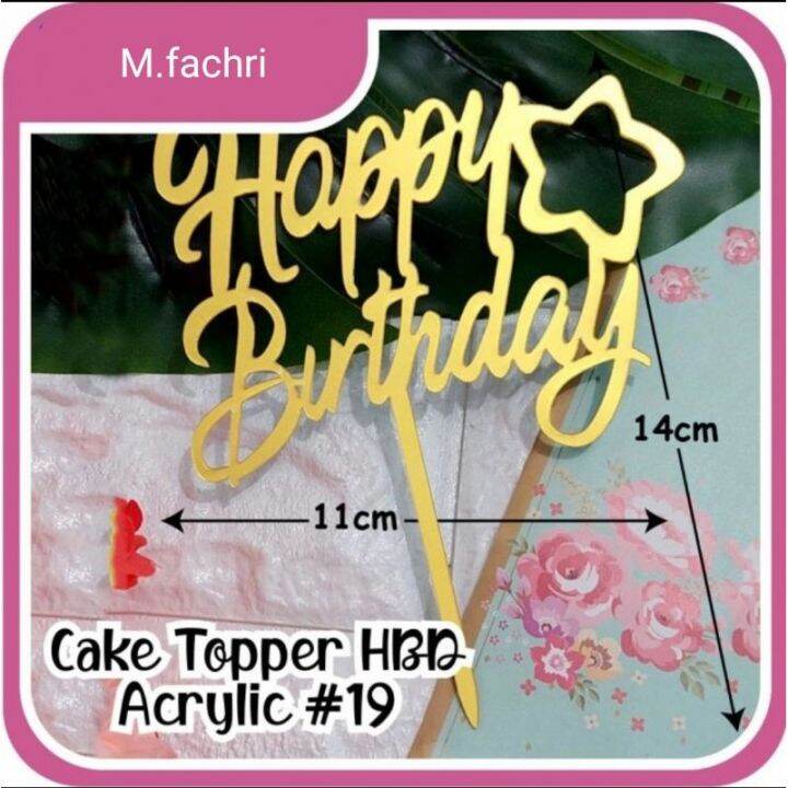 Topper HBD Acrylic#19 | Lazada Indonesia