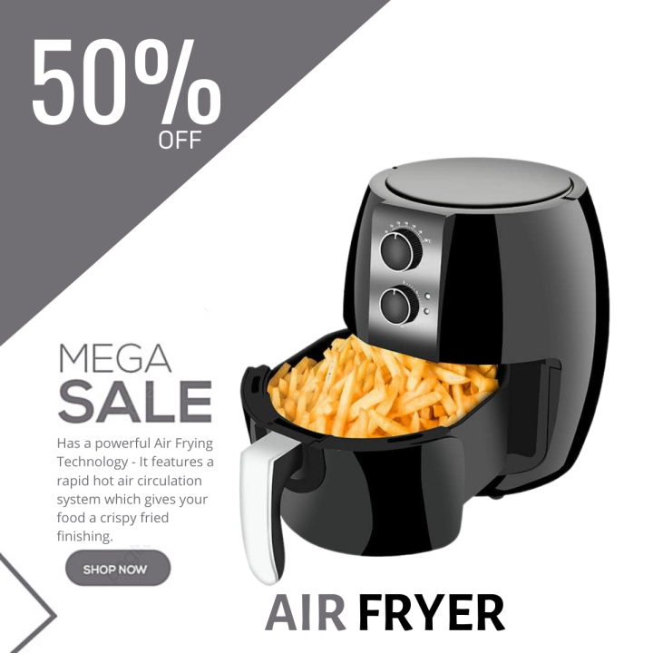 Multi-function Air Fryer 4.5 Liter High Capacity 1350W for Food Frying ...