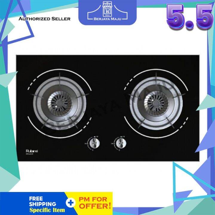 Rubine 2 Burner Glass Gas Cooker Hob RGH-BRAVA2B-BL | Lazada