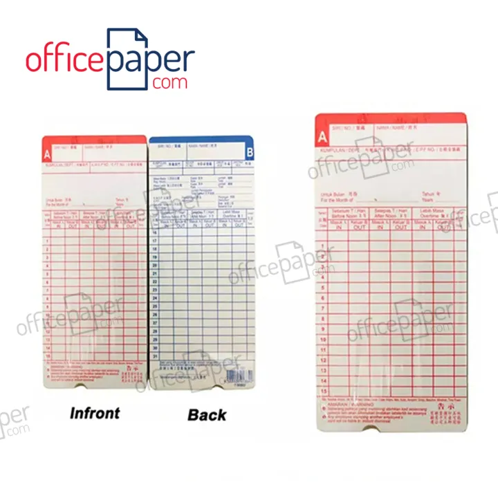PUNCH CARD (1pkt/100sheets) | Lazada