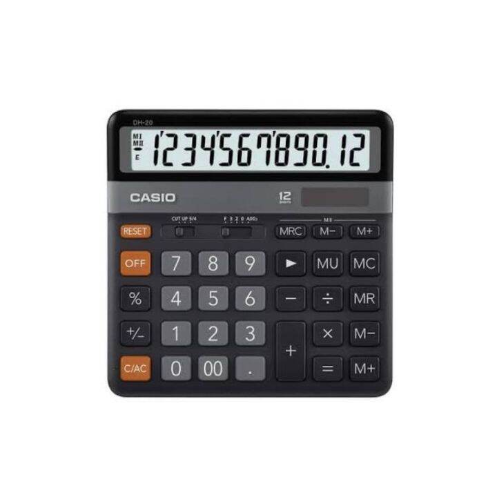 KALKULATOR CASIO DH 20 BK DH20BK DIGITS DIGIT ANGKA HITAM BESAR LARGE ...
