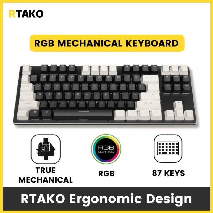 RTAKO CT87 K550 K880 K620 Oreo Mechanical Keyboard 87 Keys Gaming Keyboard Gamer Keyboards ...