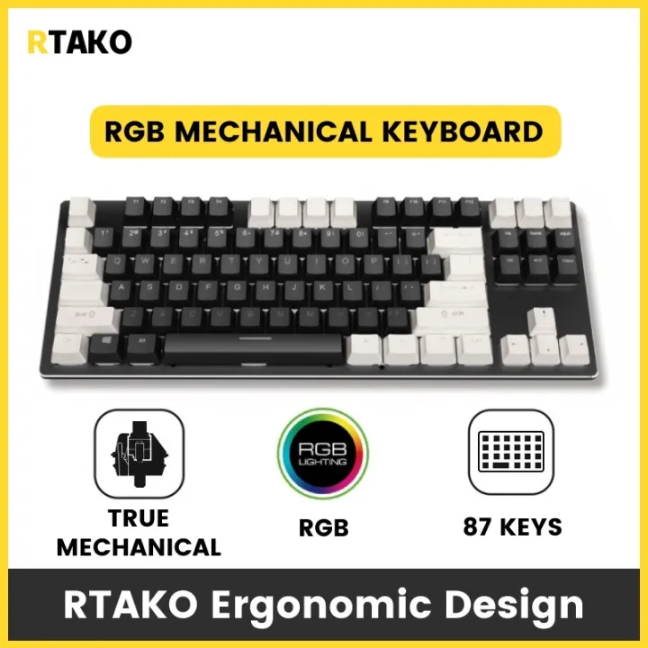 RTAKO CT87 K550 K880 K620 Oreo Mechanical Keyboard 87 Keys Gaming Keyboard Gamer Keyboards ...